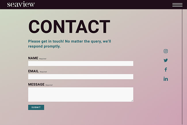 Contact • Seaview Productions